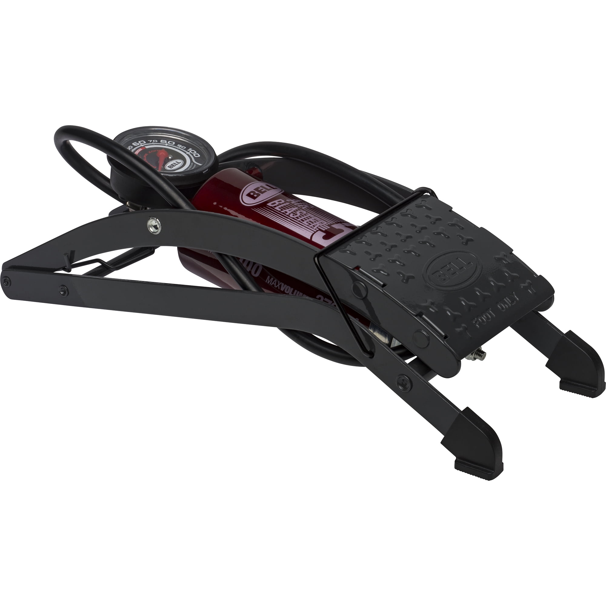 Bell AirBlaster 500 High-Volume Foot Pump with Gauge - Red - Walmart.com