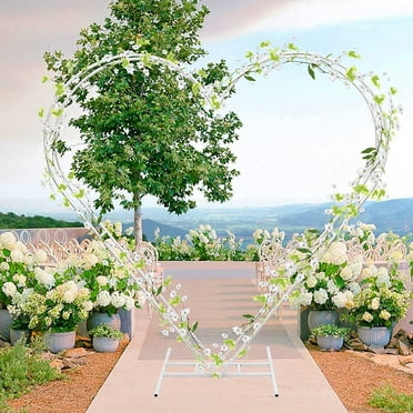 BalsaCircle 7 feet Gold Metal Wedding Arch in Arc de Triomphe Style ...