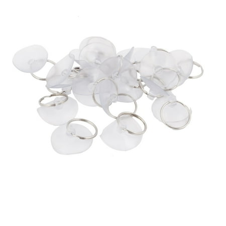 Lot de 20 Crochets Transparent 30 mm-PVC-Bleu-Crochet en métal Home ...