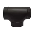 6 In Durable 24 Gauge Black Stove Pipe Round Tee Fitting for ...