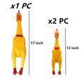 3 Pack Extra Large Big Screaming Chicken Toy Rubber Squawking Squeeze ...