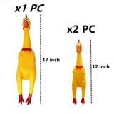 3 Pack Extra Large Big Screaming Chicken Toy Rubber Squawking Squeeze ...