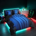 Manfei 3D Neon Stripes Full Size Bedding Sets, Vertical Lines Full Size ...
