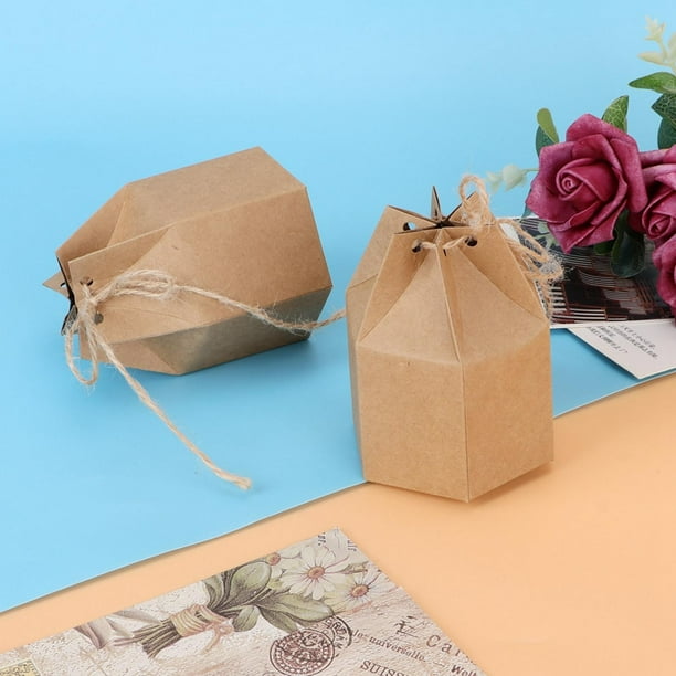 Classic Design Candy Boxes, Kraft Paper Candy Favor Boxes, Lightweight ...