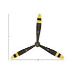 DecMode Black Metal 3 Blade Airplane Propeller Wall Decor with Aviation ...
