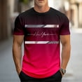 Afdoent Mens T Shirts Summer Graphic T Shirt Style Gradient Color Short ...
