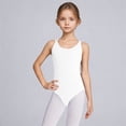 Girls Casual Solid Color Bodysuit Practice Leotard Sportswear for Dance ...