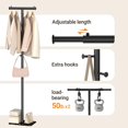 Coat Rack Freestanding with Natural Marble Base, Width Adjustable T ...