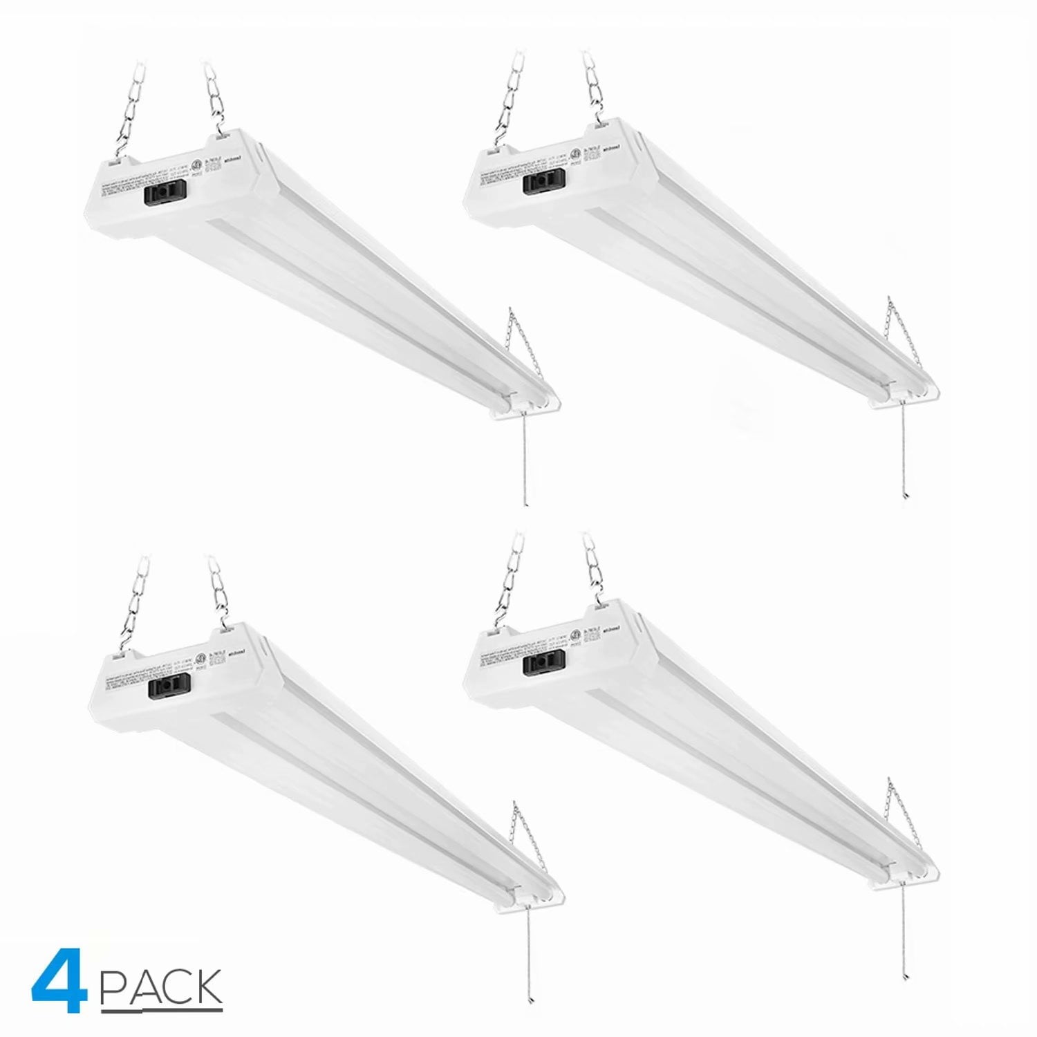 4ft 40W LED Shop Light, 4000K Cool White, Pack of 4 - Walmart.com ...