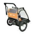 Allen Sports Deluxe 2-Child Foldable Bike Trailer & Stroller, Pull ...