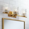 Possini Euro Design Icelight Modern Wall Light Warm Brass Hardwire 25 ...