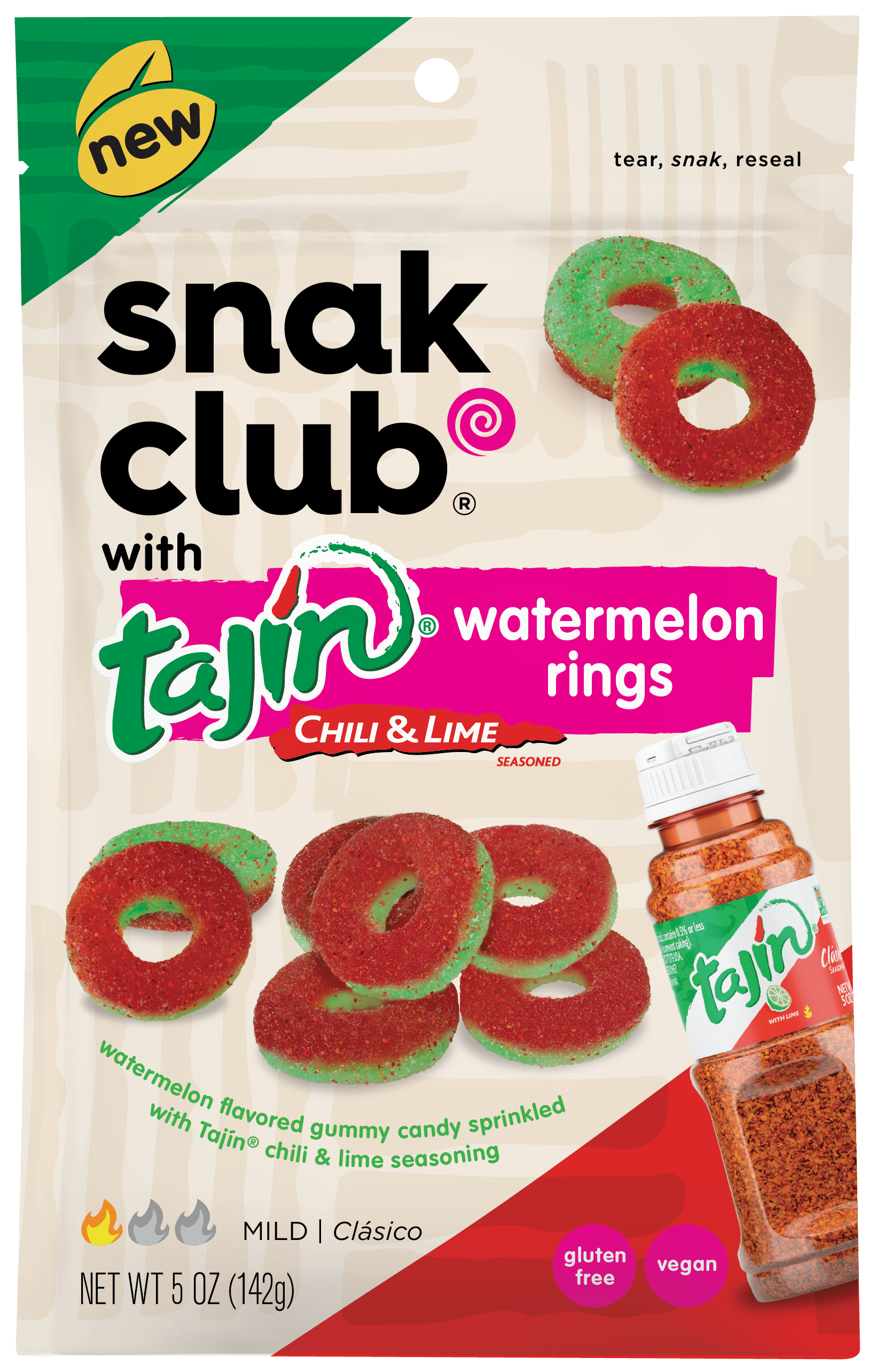 Snak Club Tajin Watermelon Gummy Rings - Walmart.com