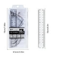 Yunuuuoa 4 Packs 4-Piece Geometry Ruler Set with Protractor and ...