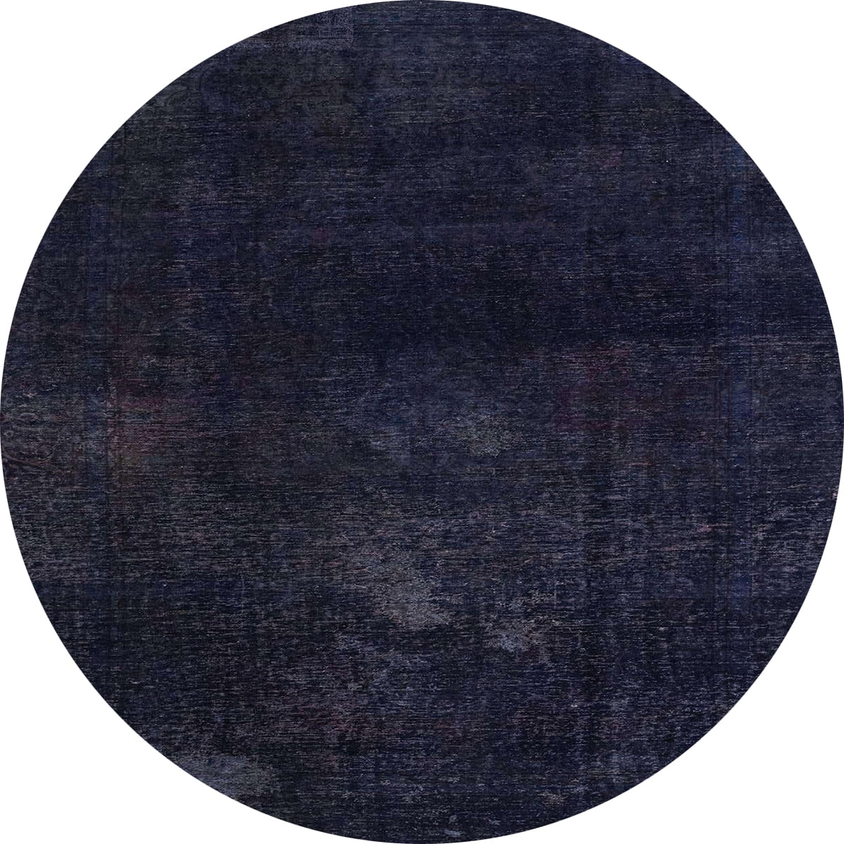 Ahgly Company Indoor Round Abstract Blue Abstract Area Rugs, 4' Round ...