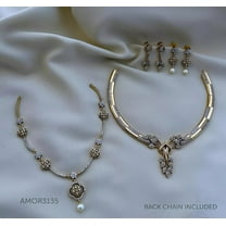 Victorian & Peacock Design South Indian Bollywood Gold-Plated Emerald ...