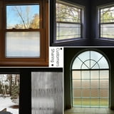 VELIMAX Frosted Window Privacy Film Non Adhesive Window Cover Removable ...
