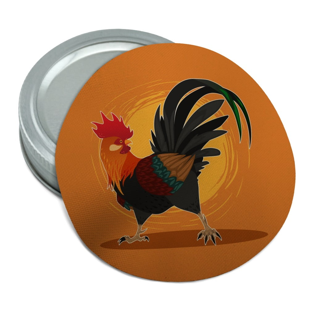 Rooster of Awesomeness Chicken Round Rubber Non-Slip Jar Gripper Lid ...