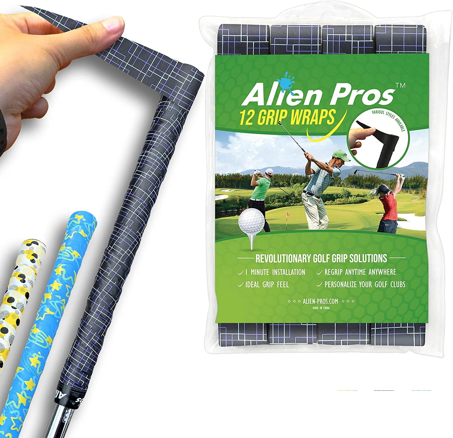 ALIEN PROS Golf Grip Wrapping Tapes - Innovative Golf Club Grip ...