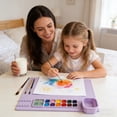 20"x16" Purple Silicone Painting Mat With 12 Paint Wells And Magnetic ...
