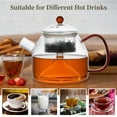 Glass Teapot, Stove-top and Microwave Safe Glass Teapot 1200ml with ...