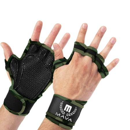 Mava Sports Ventilated Workout Gloves with Integrated Wrist Wraps and ...