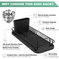 Compact Dish Drying Rack with Utensil Holder & Removable Drain Tray ...