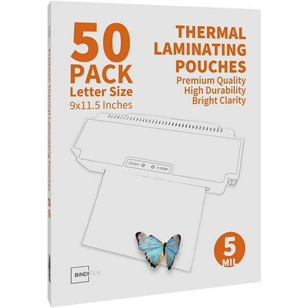 50 Pack Thermal Lamina Pouches,5mil Lamina Sheets,911.5 Inches, Letter ...
