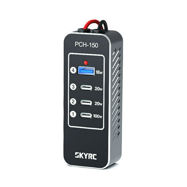 SKYRC PCH-150 Power & Charging Hub, 158W 4-Port Power Strip with 3 USB ...