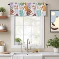Ceramic Mugs Valance Curtains for Windows, Rustic Abstract Rustic ...