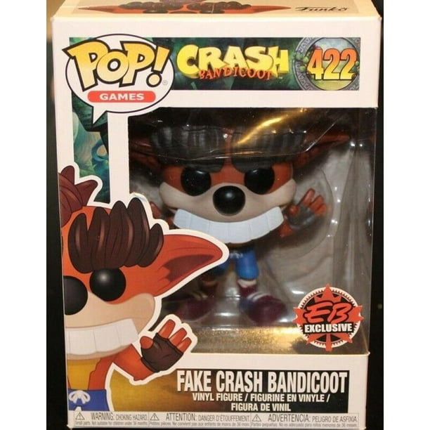 Funko Pop - 422 Games - Crash Bandicoot - Fake Crash Bandicoot Figure ...