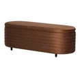 Costaelm Alaia 54 Wide Mid Century Modern Upholstered Velvet Oval