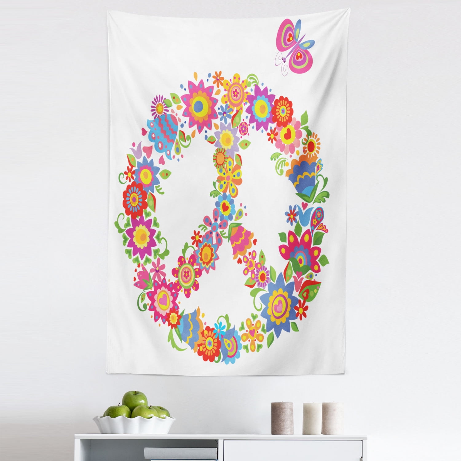 Colorful Tapestry, Peace Flower Colorful Illustration About Equality ...