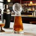 10.1Oz Whiskey Decanter With Football Shaped Top Glass Sports Themed ...