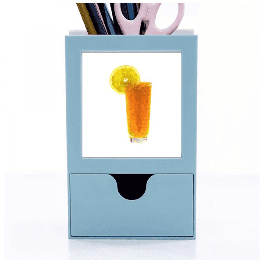 Lemon Orange Juice Granular Form Art Desk Supplies Organizer Pen Holder ...