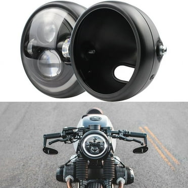 Chrome 5 3/4” Motorcycle Headlight - Side Mount - Crystal Headlight ...