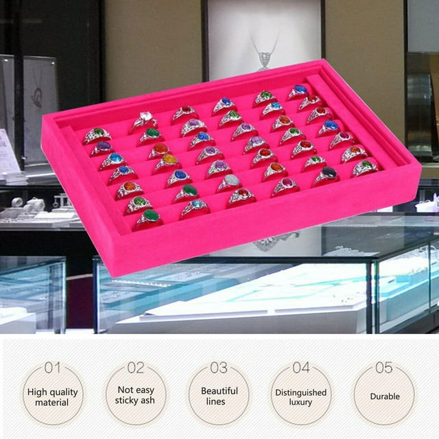 Jiaroswwei Ring Display Case Multi-slot Minimalistic Luxurious Look ...