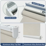 Keego Motorized Blinds with Remote Control Rechargeable Battery Automatic Window Shades Smart ...