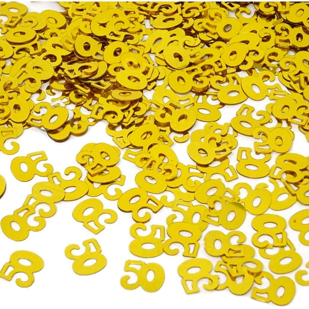 2100 Pieces 1.6Oz Double Sided Sparkly Number 50 Confetti for 50th ...