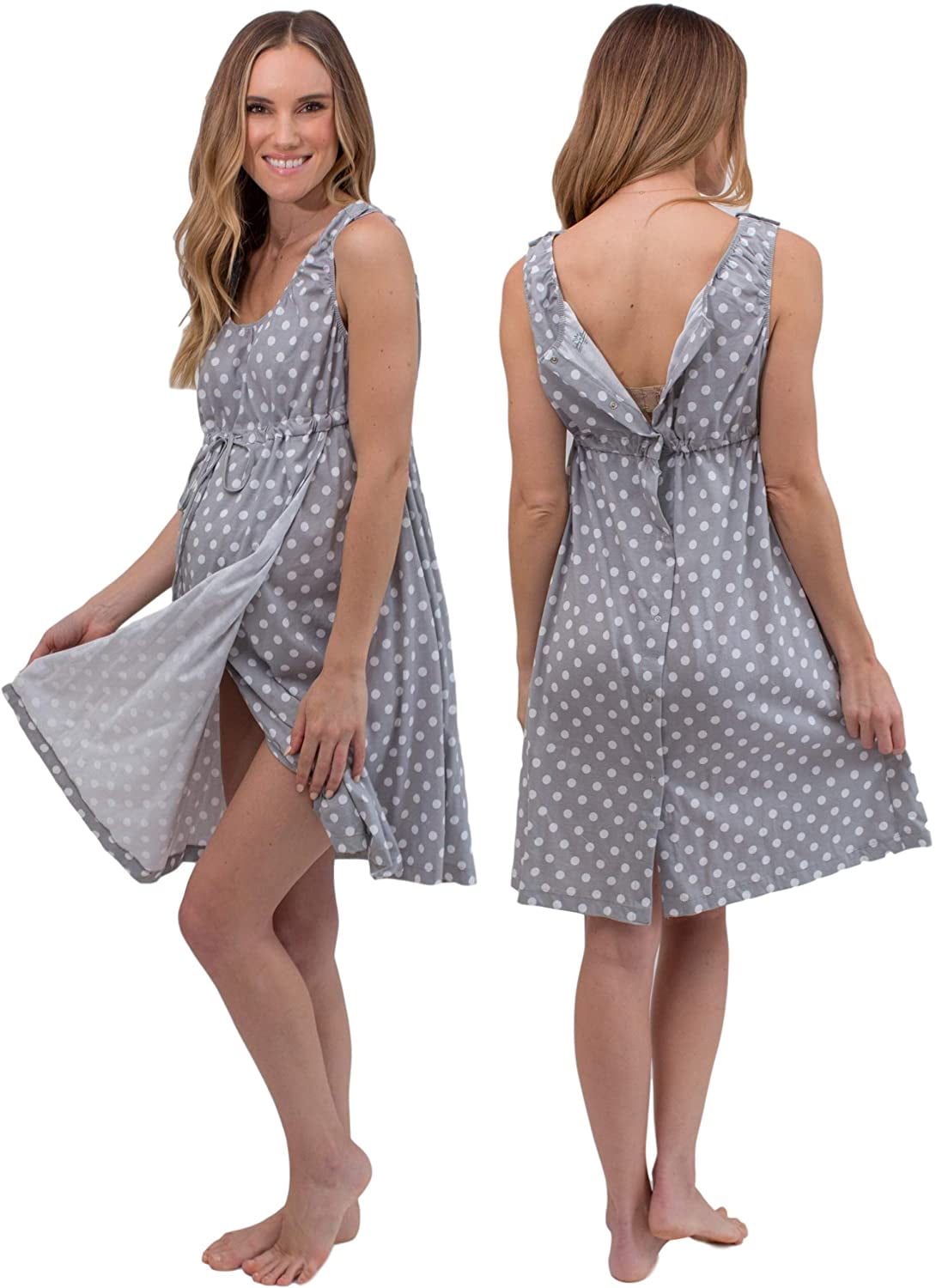 Baby Be Mine 3 in 1 Labor/Delivery/Nursing Hospital Gown Maternity ...