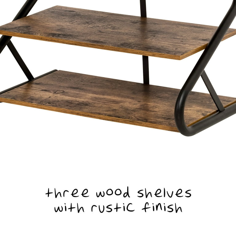 Honey Can Do 3-Shelf Z-Frame Wooden Shoe Rack with Matte Honey Can Do 3-Shelf Z-Frame Wooden Shoe Rack with Matte