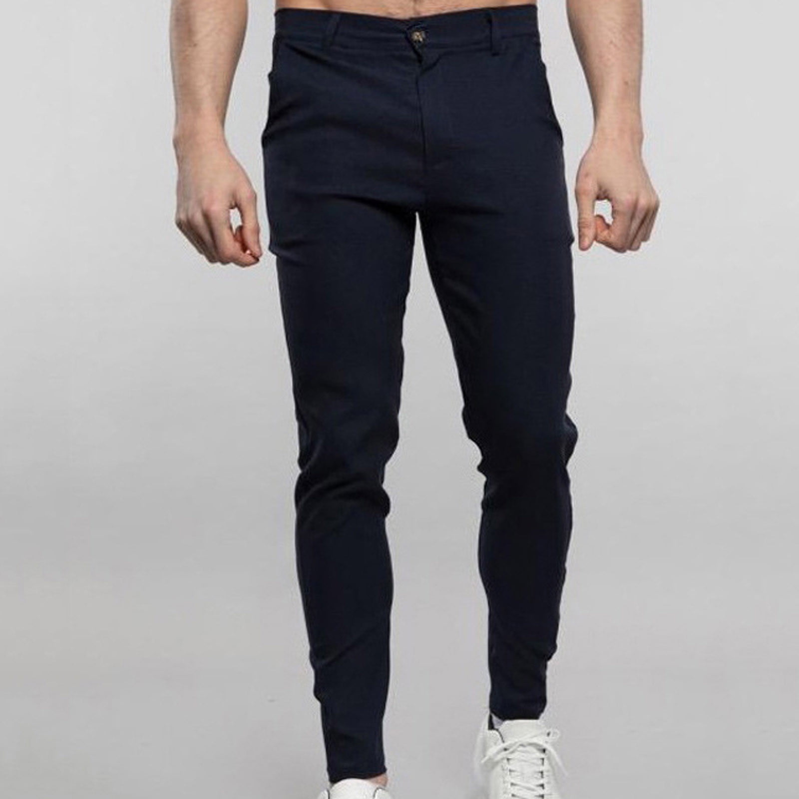 Yuwull Men's Slim-Fit Stretch Golf Pant Casual Fashion Button Zipper ...