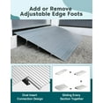 SCITOO 4" Rise Aluminum Threshold Ramp, 800LBS Capacity, Adjustable for ...
