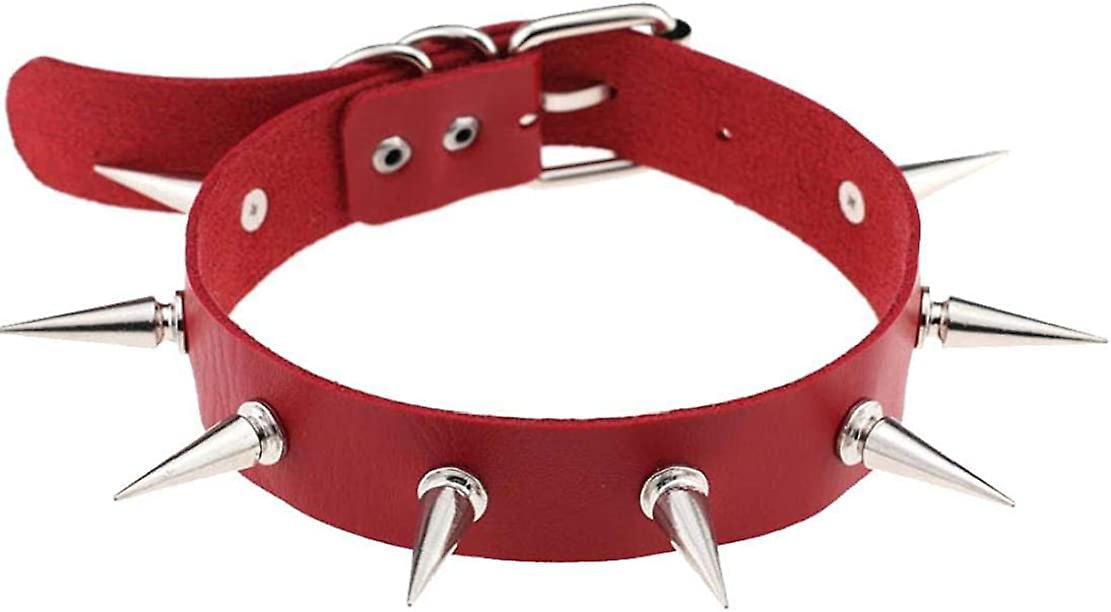 Gothic Spiked Punk Choker Collar With Spikes Rivets Women Men Emo ...