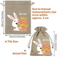 12 Pieces Easter Linen Jute Drawstring Gift Bag 5.9 x 7.9 Inch Easter ...