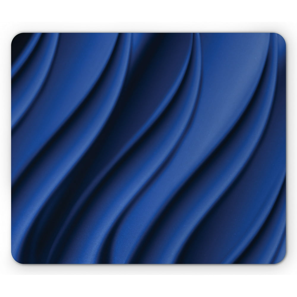Navy Blue Mouse Pad, Ocean Waves Inspired Design with Digital ...