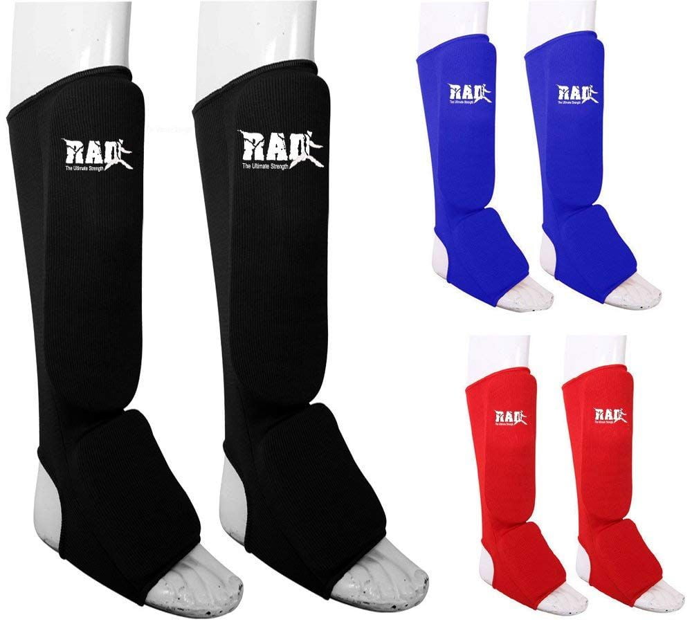 RAD MMA Shin Instep Foam Pad, Elastic clot, Support Boxing Leg Guards ...