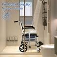Flylapdo Sturdy Shower Chair with Braking Wheels, 140kg/308.6lbs ...