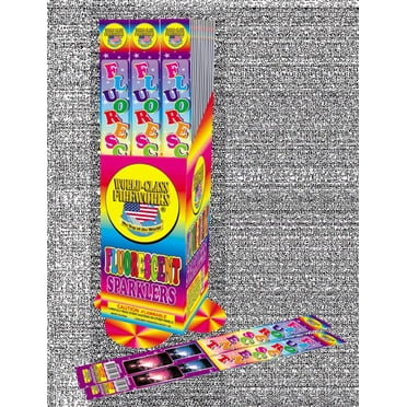 384pc #10 Colored Sparklers, Red - Green - Gold 4 Packages with 12 ...