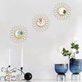 3 Pack Metal Mirrors for Wall Sunburst Wall Mirrors Home Décor ...