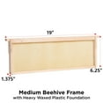 Stoney Acres Beekeeping Beehive Frame, Waxed Plastic Foundation, Medium ...